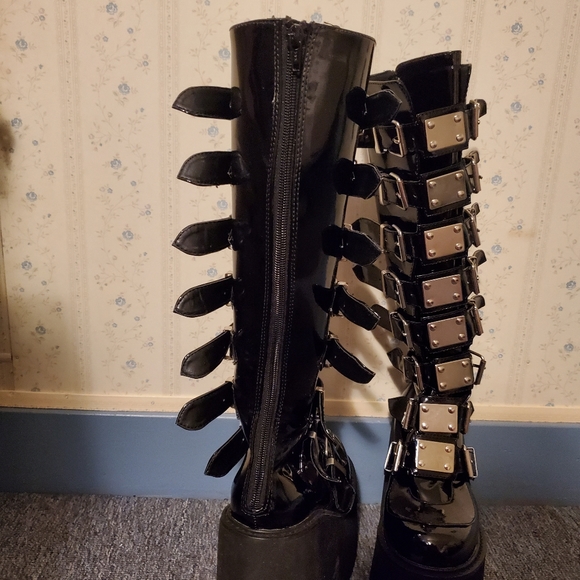 Demonia | Shoes | Rare Demonia Patent Goth Boots | Poshmark